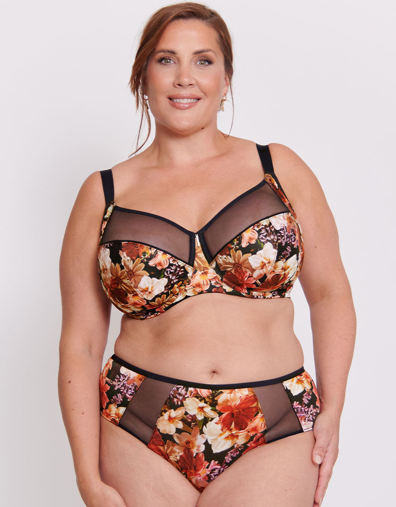 Adella Athena Aura Full Cup Side Support Bra Autumn Floral Print – Brastop UK