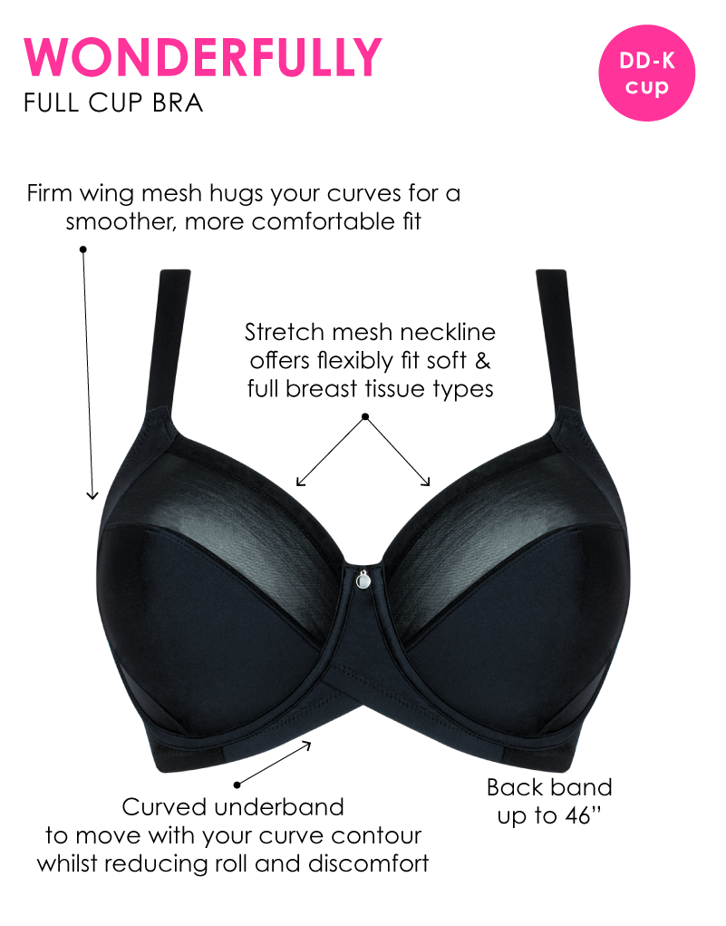 Curvy Kate WonderFully Full Cup Side Support Bra Black – Brastop UK