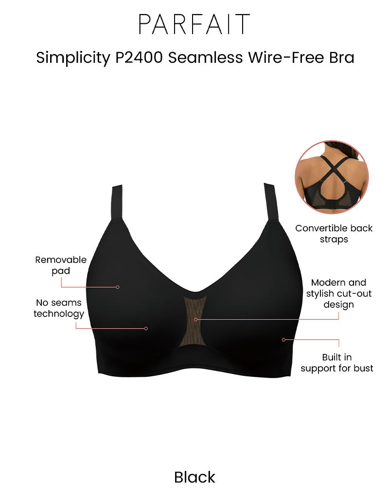 Parfait Simplicity Wirefree Bra Black – Brastop UK