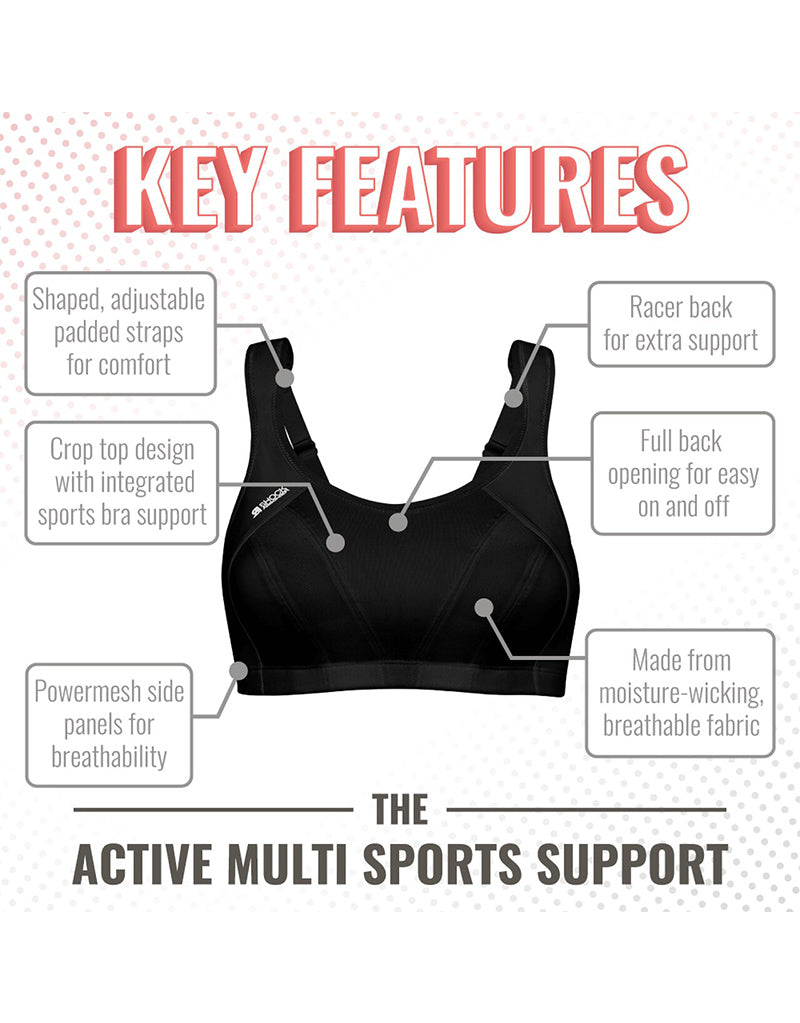 Shock Absorber Multi Sports Bra Black – Brastop UK