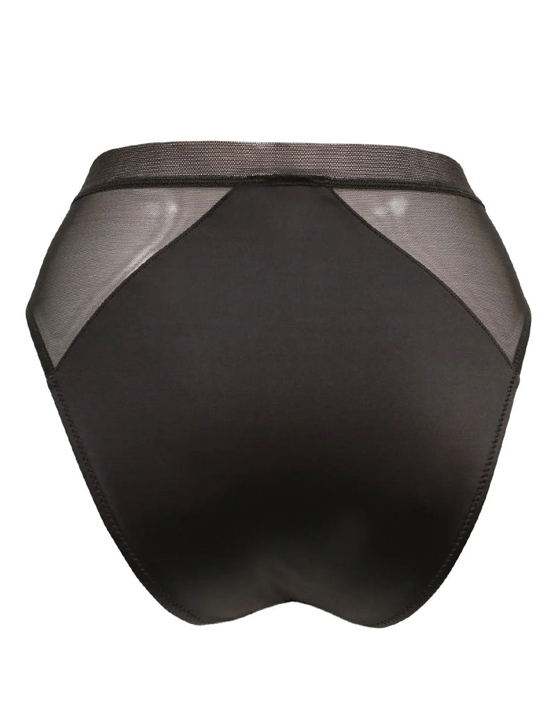 Pour Moi Gigi High Leg Brief Black/Rose Gold – Brastop UK
